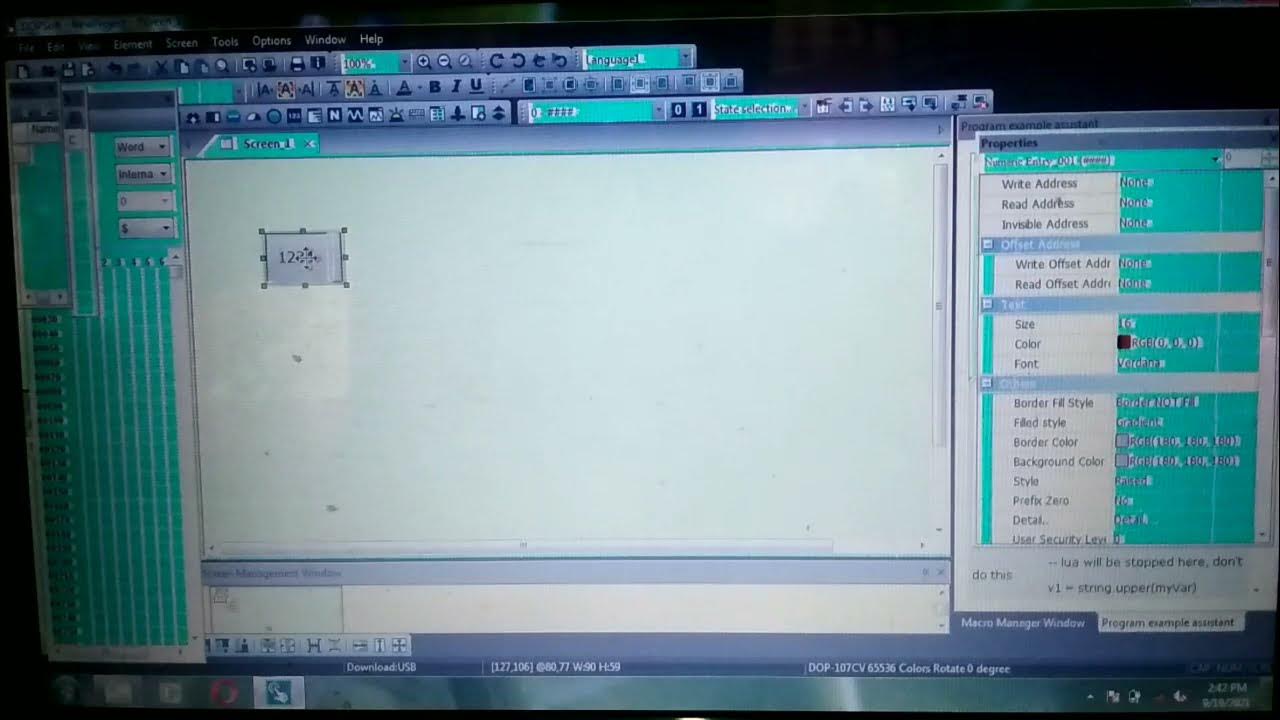 Macro(scripts)programming in delta hmi - YouTube