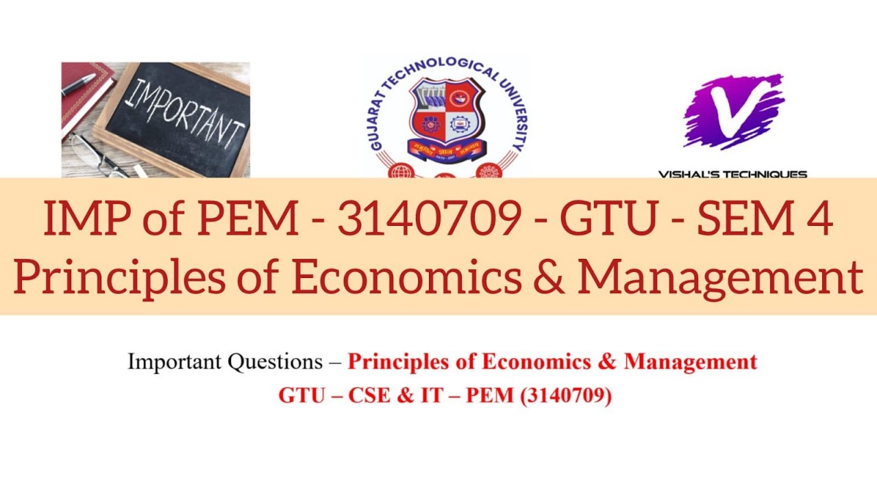 IMP in Principles of Economic & Management - 3140709 | GTU IMP ...