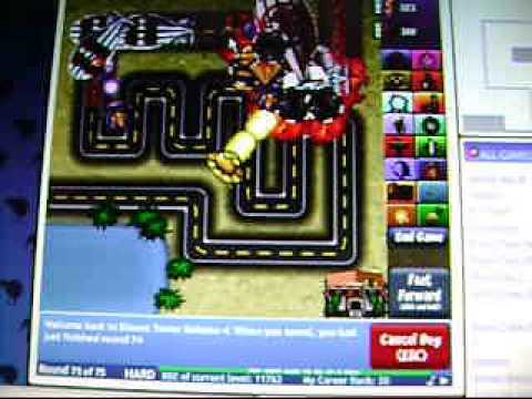 Bloons TD 4 - Super Monkey - Sun God (hard) - YouTube