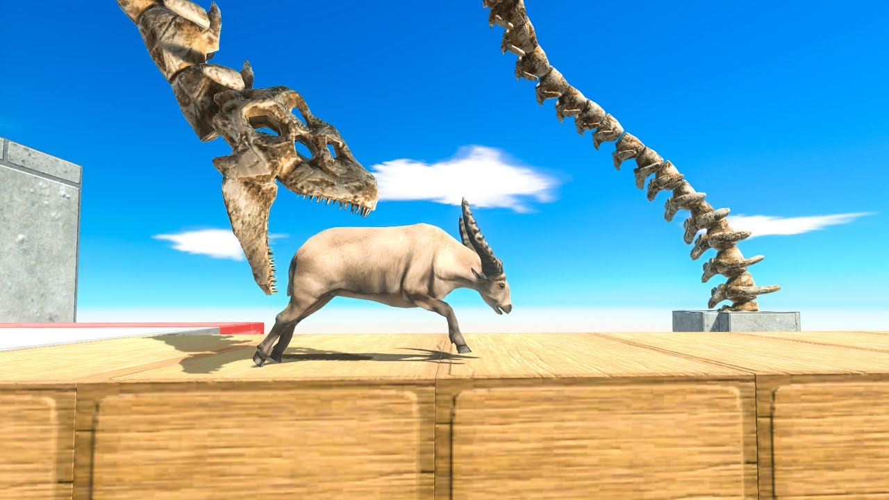 Go Down the Ramp and Across the Dino Bone Head Bridge - Animal Revolt ...