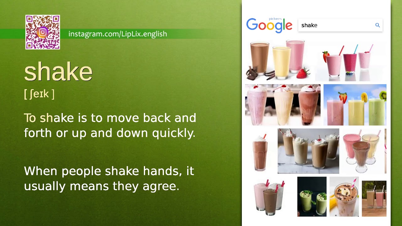 Shake : B1 level english vocabulary lesson, www.LipLix.com - YouTube
