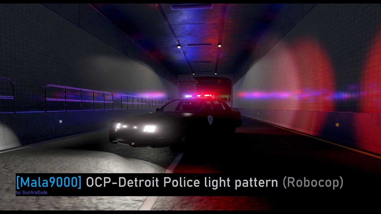 [Mala9000] Lightbar 🚨 OCP-Detroit Police pattern / Robocop | Flashing ...