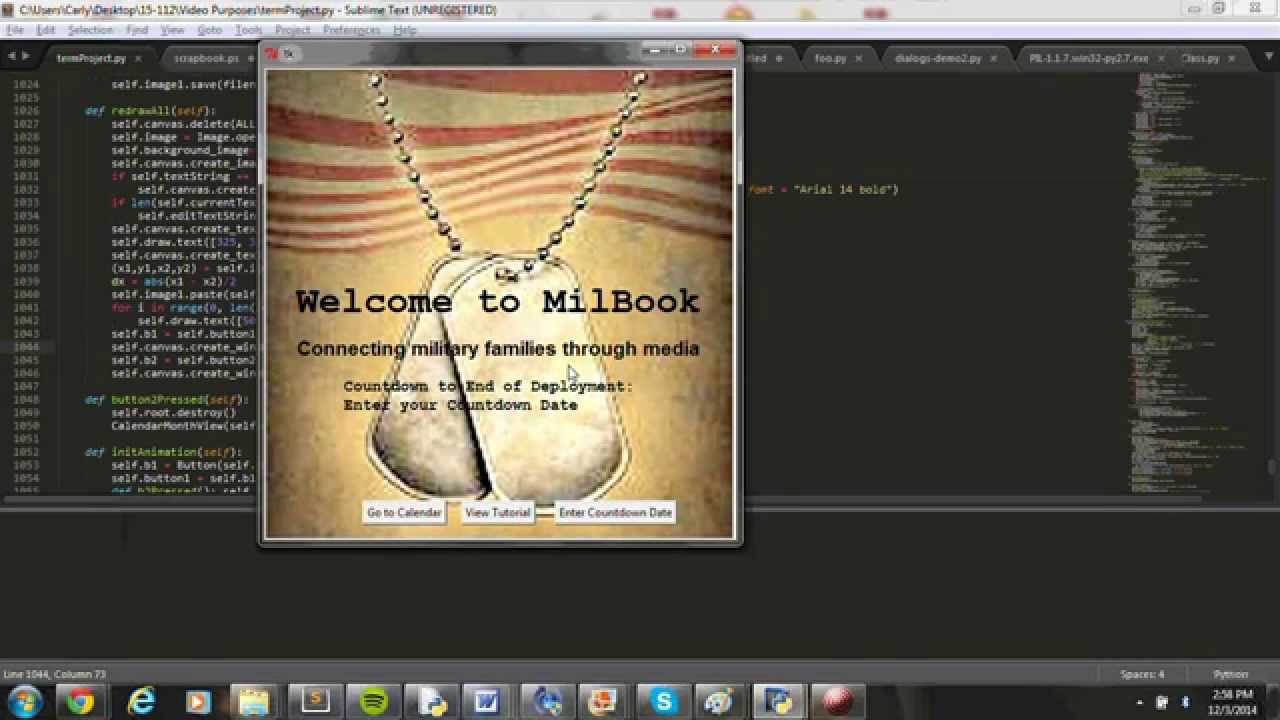 15-112 Term Project: MilBook - YouTube
