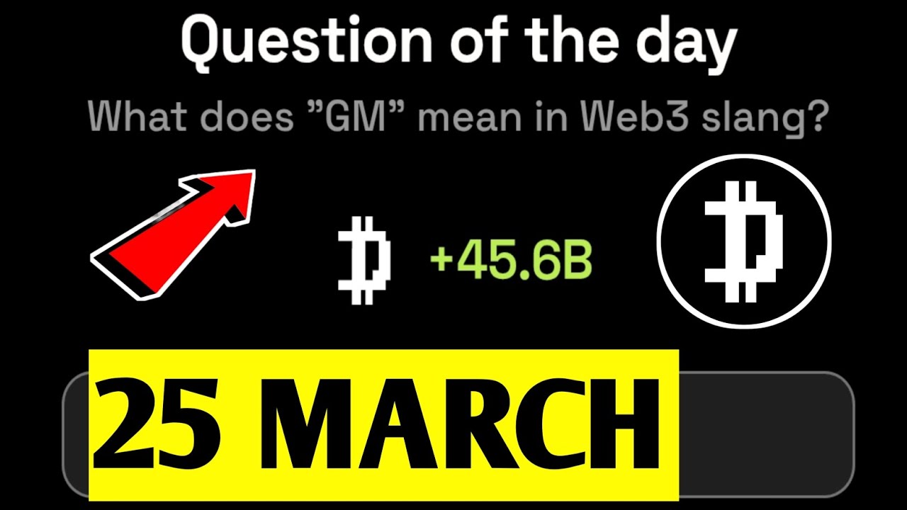 What does "GM" mean in Web3 slang? | Dropee Question Of Day | 25 March ...