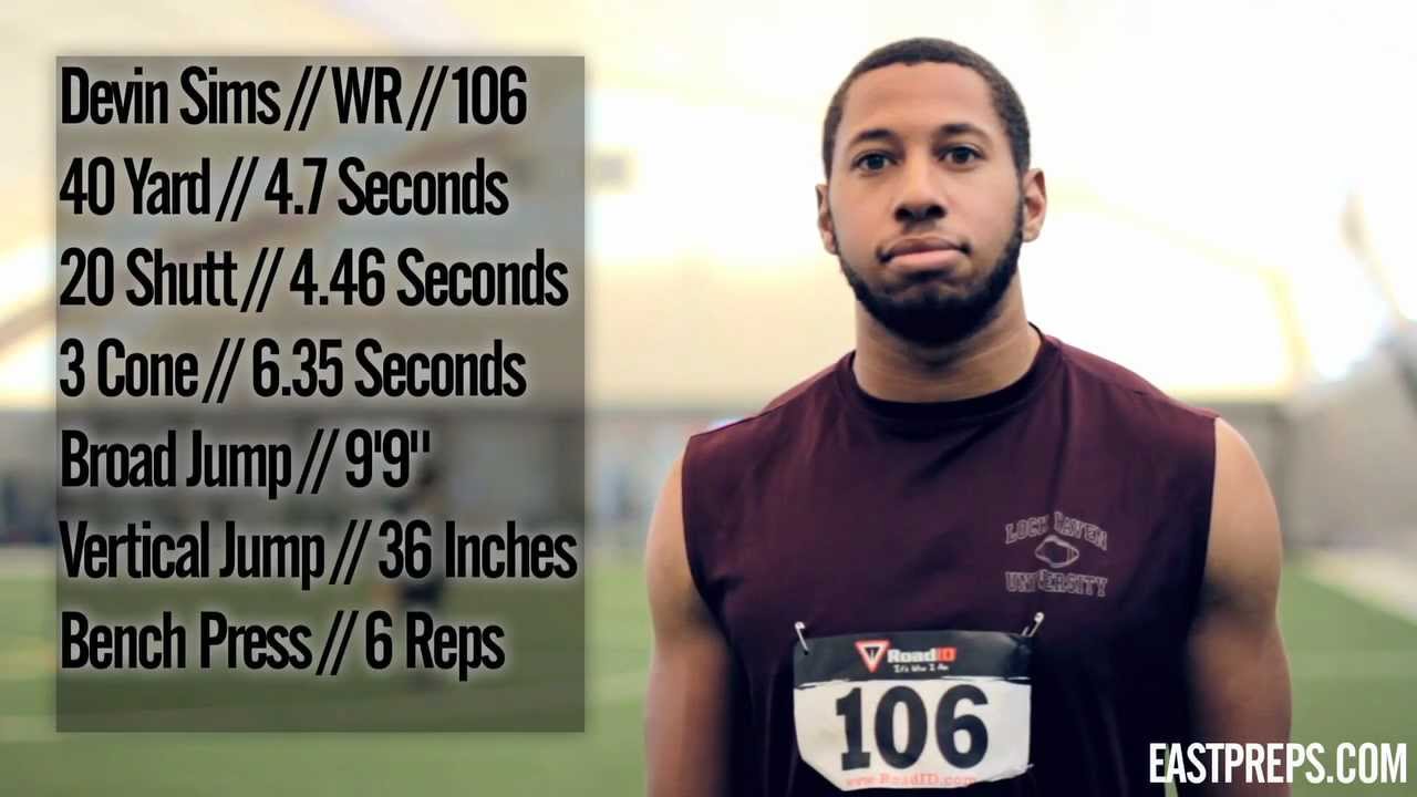 D2 D3 PRO DAY Devin Sims Lock Haven WR D2 D3 COMBINE EAST REGIONAL EAST ...