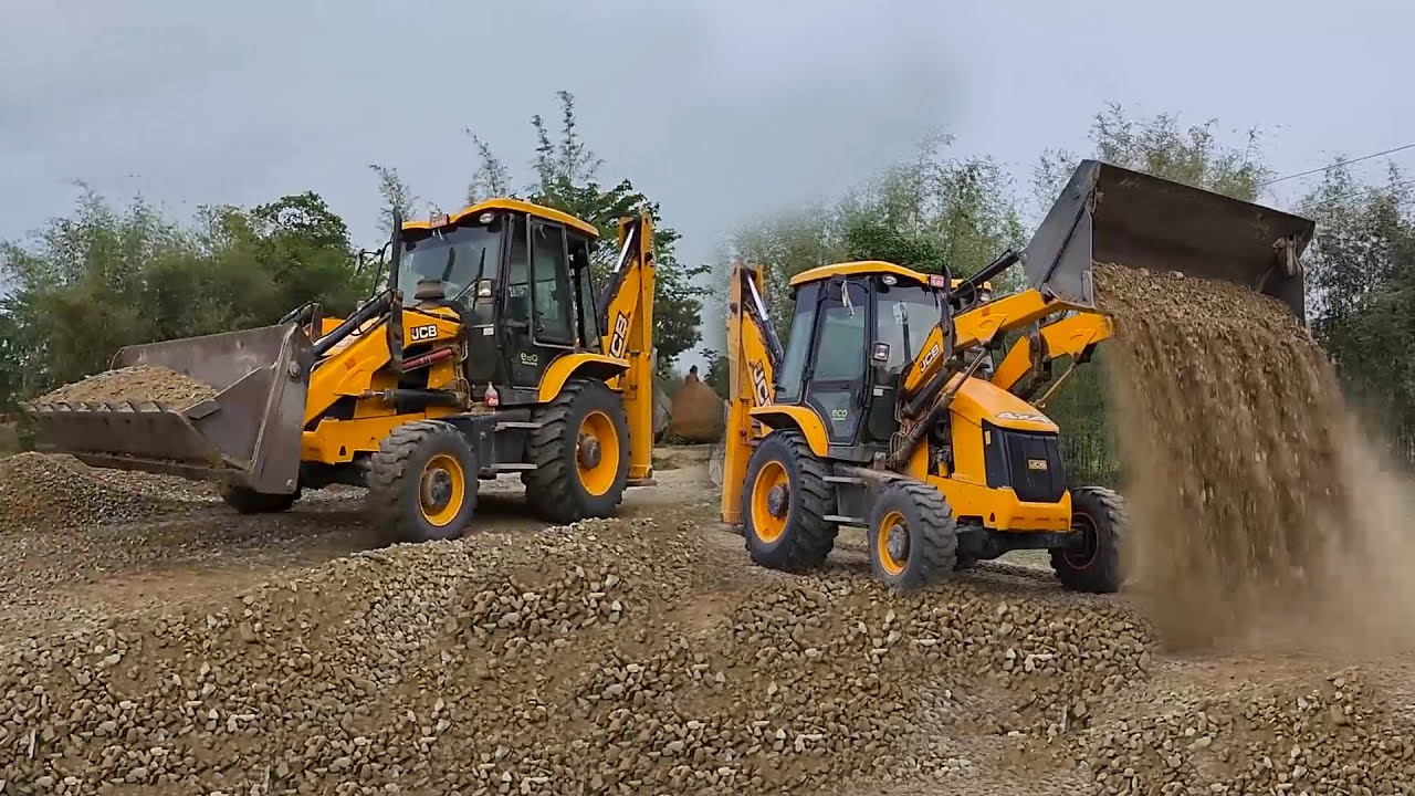 JCB Backhoe Grading and Leveling Road - Experience JCB Operator ...