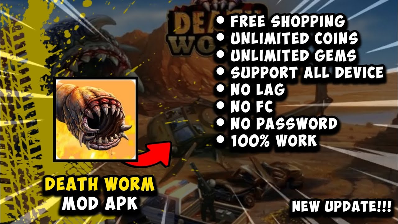 DEATH WORM MOD APK [ NO PW ] || NEW UPDATE!!! - YouTube