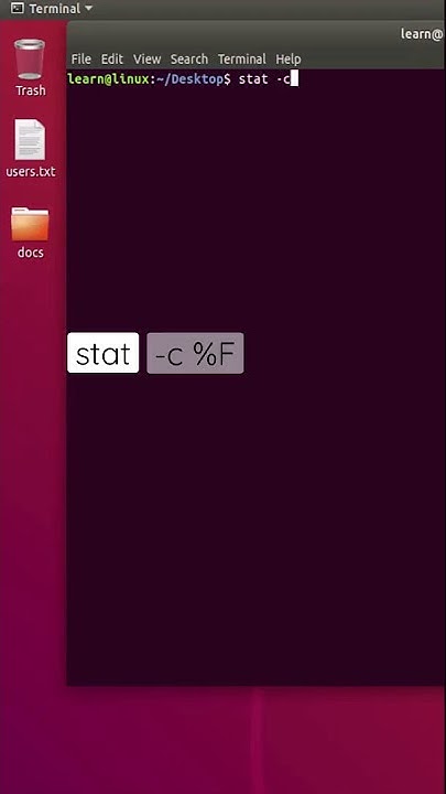 Display file type using stat command in Linux - YouTube