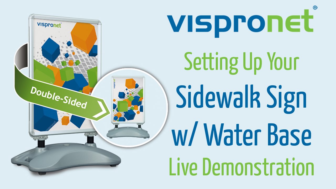 Promotional Sidewalk Sign w/ Water Base Setup - YouTube