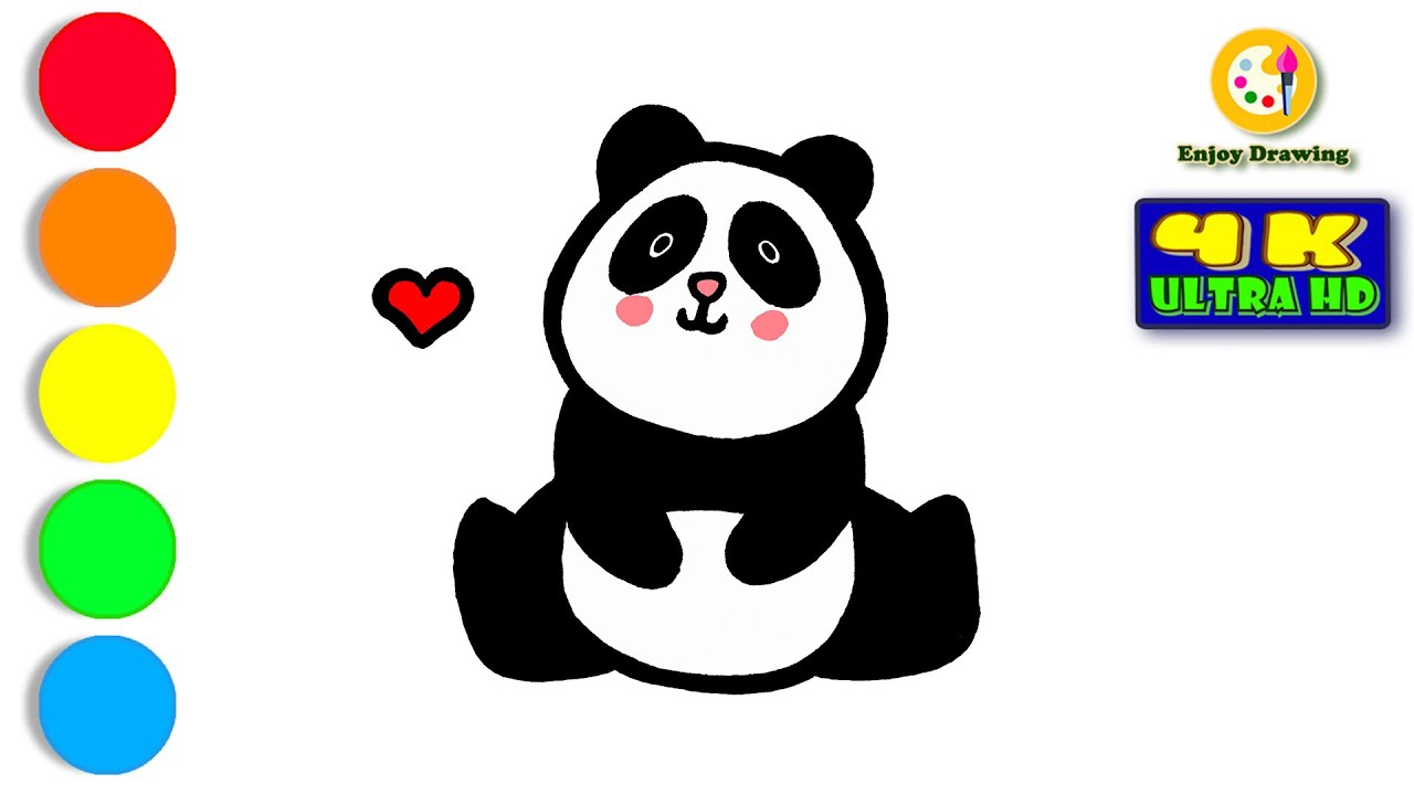 PANDA Drawing: How to Draw PANDA EASY for Beginners | ENJOY DRAWING ...