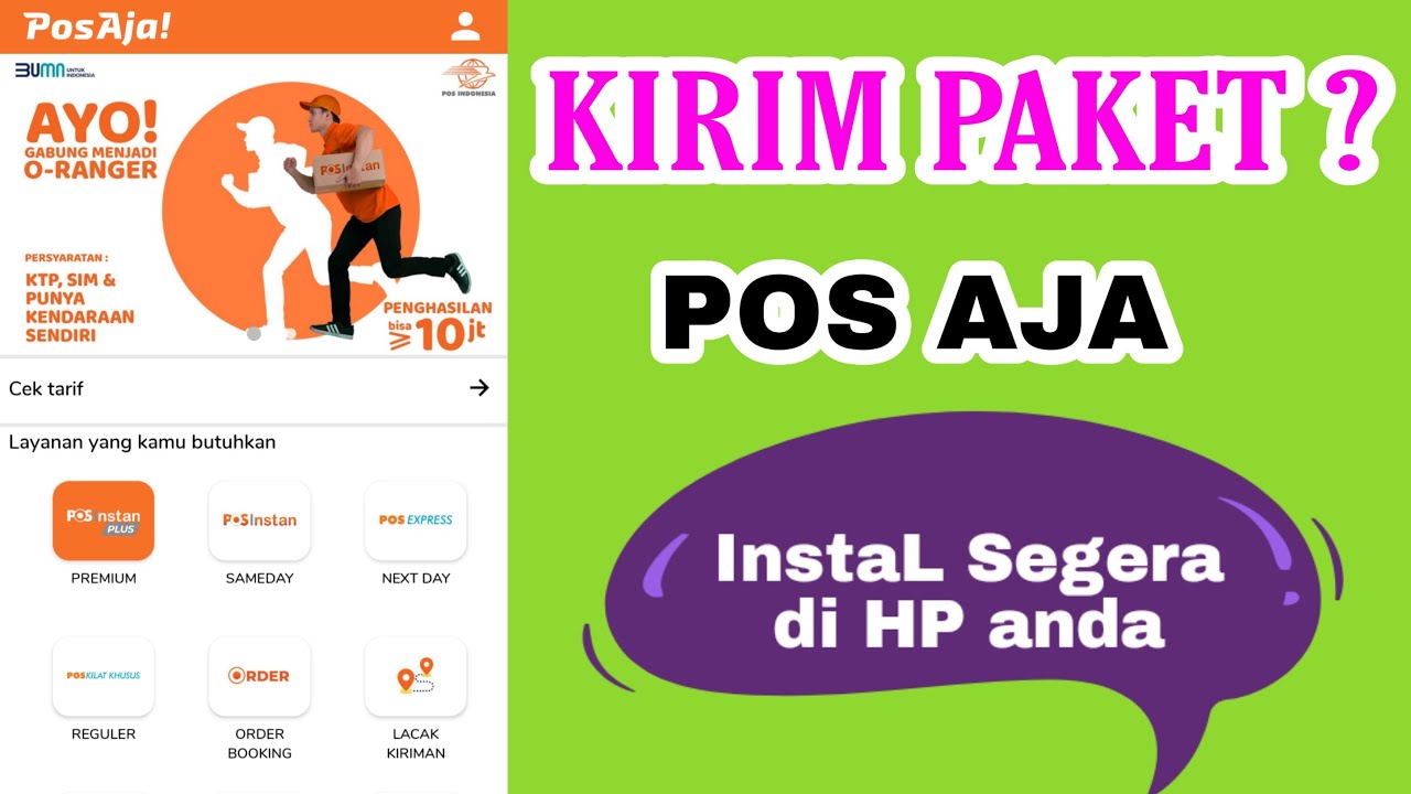 Kirim PAKET Lebih Mudah dengan Aplikasi POS AJA - YouTube