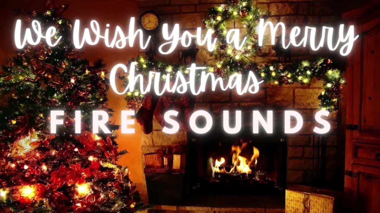 Relaxing Fireplace Burning & Ambient Fire Sounds 4K ASMR - We Wish You ...