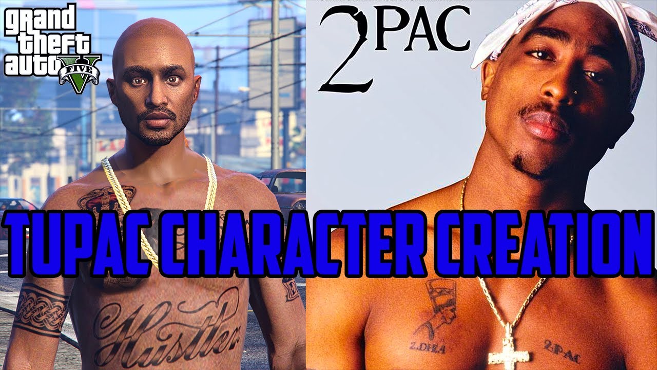 TUPAC SHAKUR👈🏽R.I.P. | GTA 5 ONLINE | CHARACTER CREATION | TUTORIAL ...