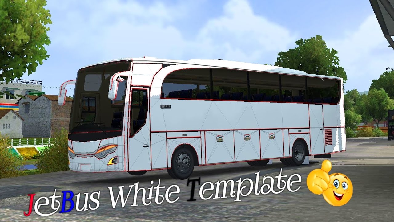 Jet bus white template livery #bus #bussid #bussimulatorindonesia # ...