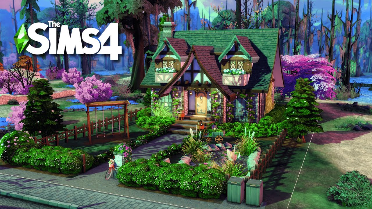Forest Cottage in Ravenwood | The Sims 4 | speed build [No CC] 🧚 - YouTube