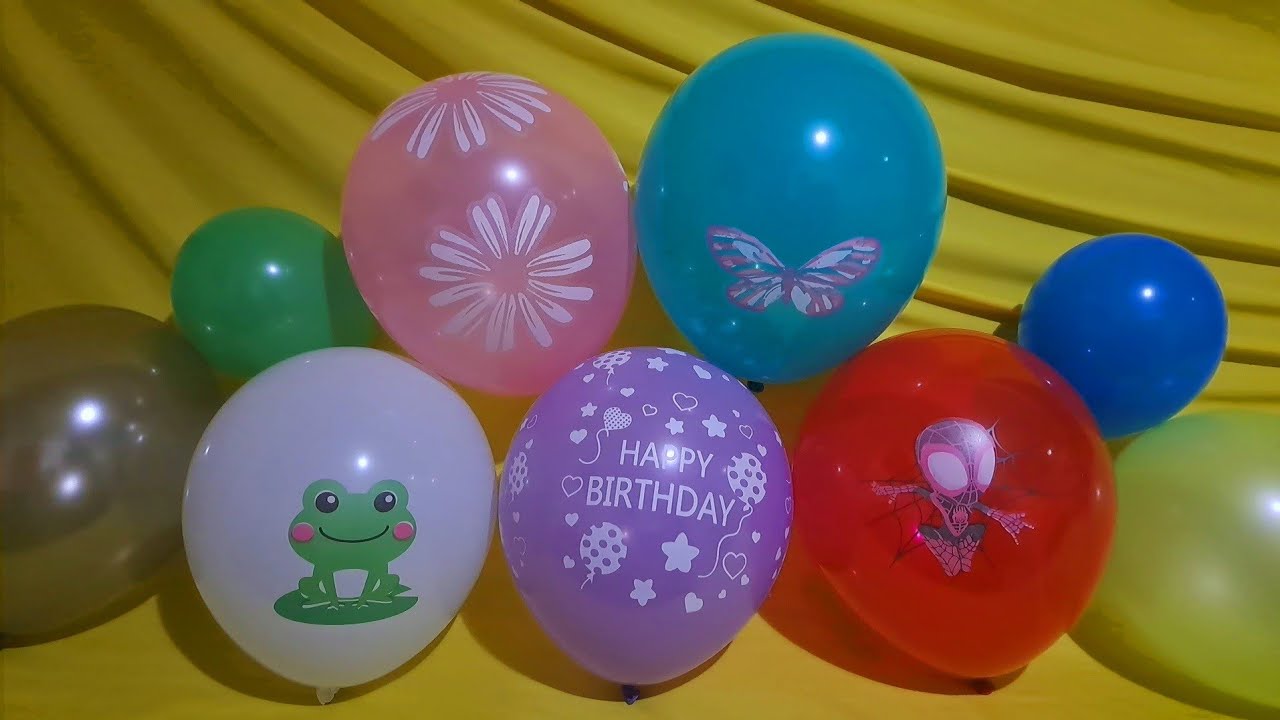 FUN BIRTHDAY BALLOONS POP PART 838!!! - YouTube