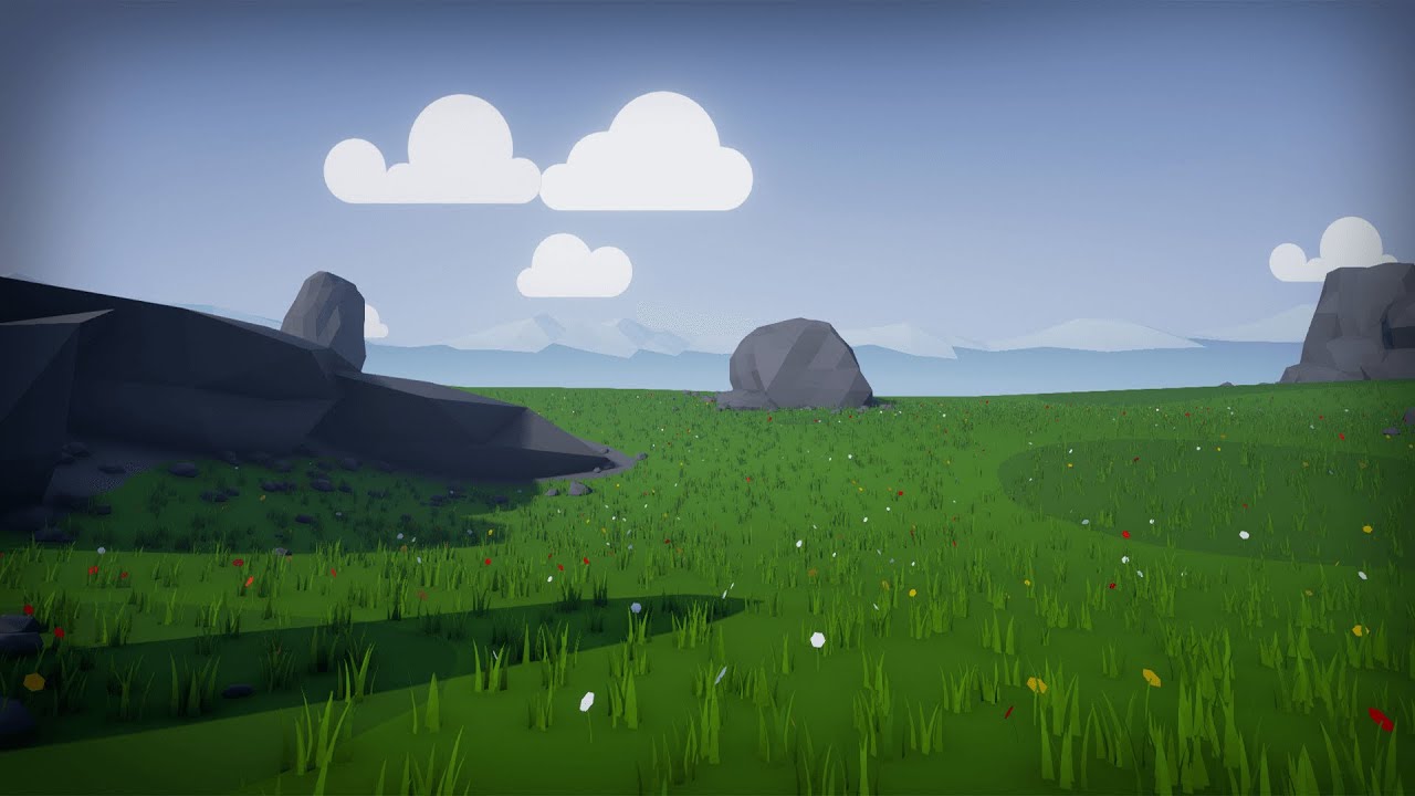 Unreal Engine 4 Stylized Plain LowPoly Environment - YouTube
