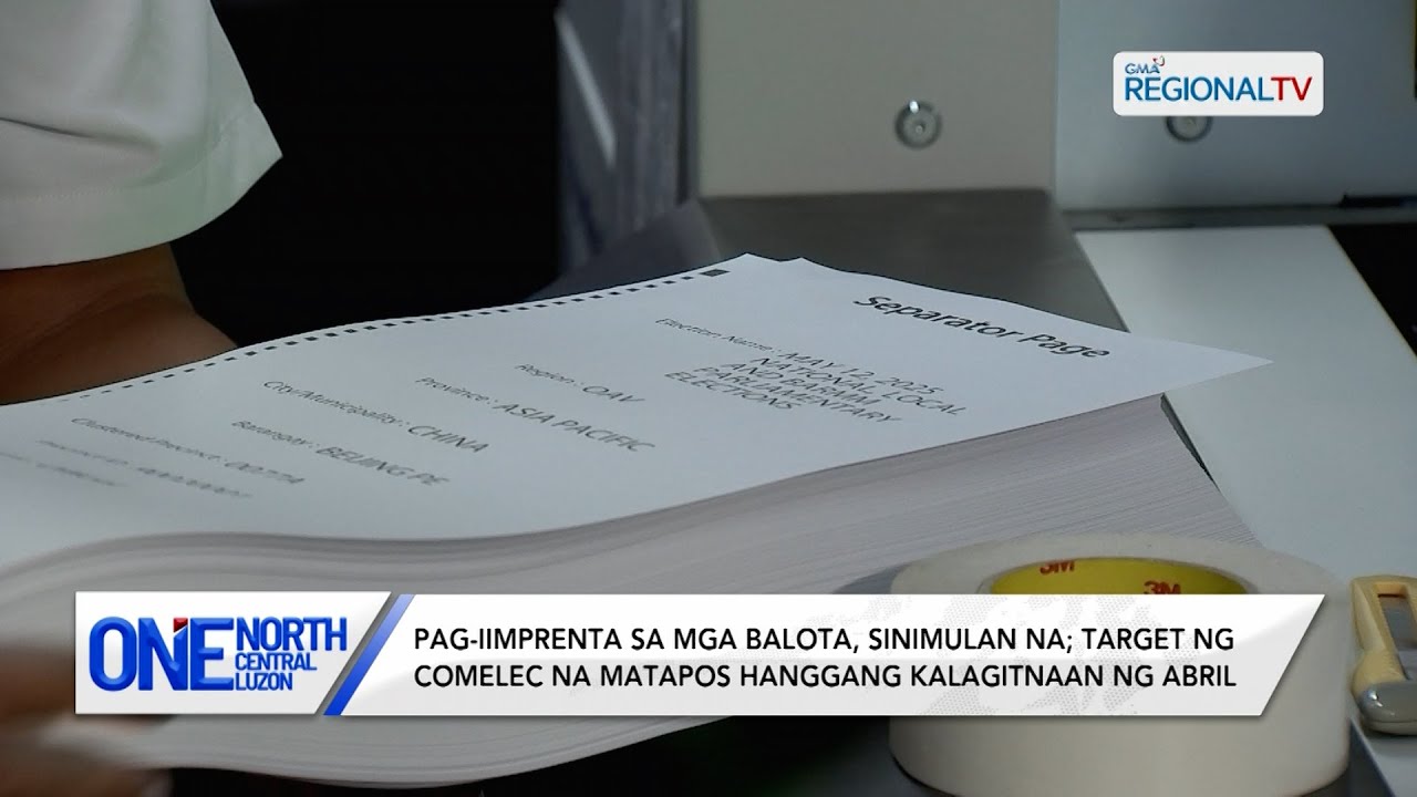 One North Central Luzon: Pag-iimprenta sa mga balota, sinimulan na ng ...