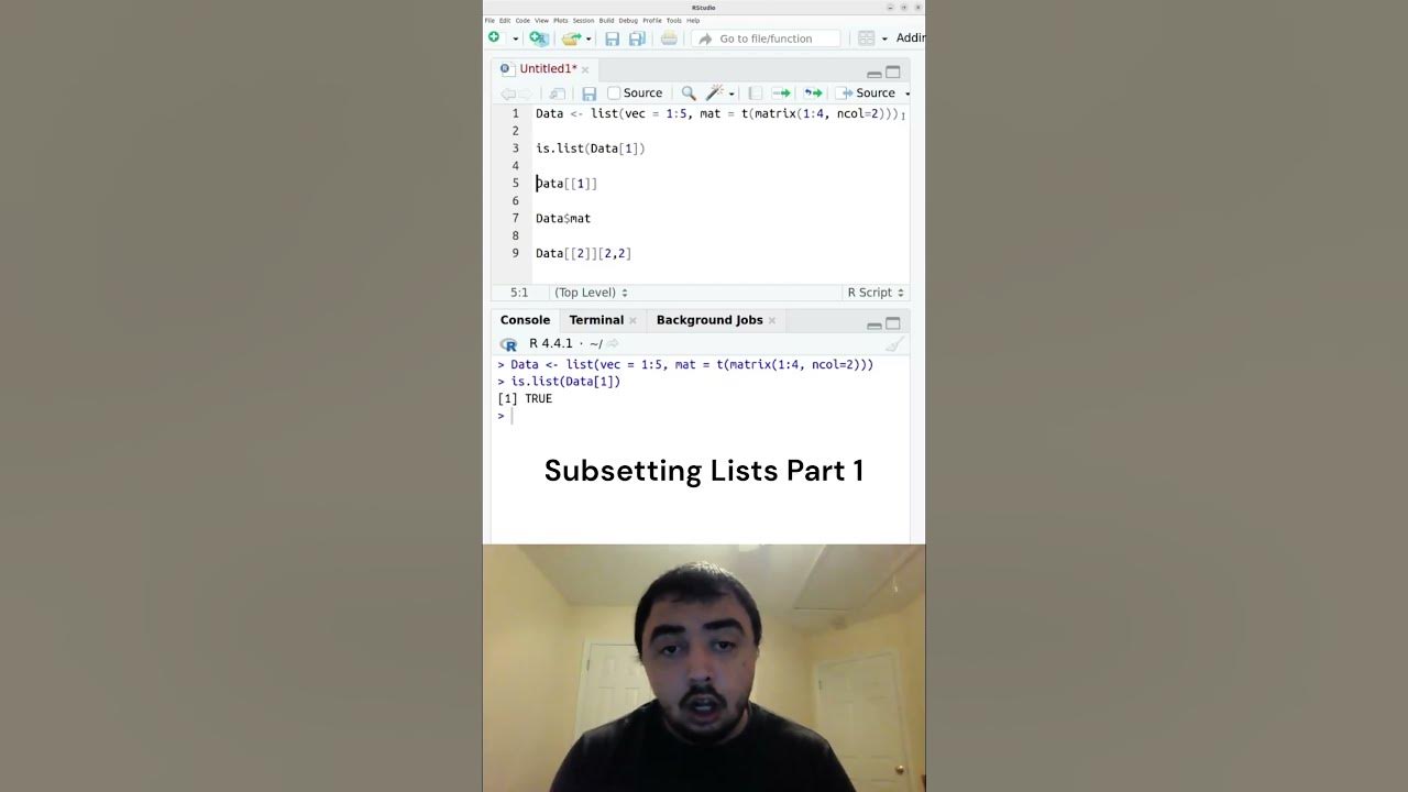 Subsetting Lists In R Part 1 Youtube