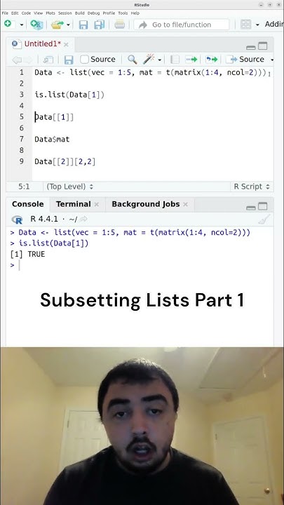 Subsetting Lists in R Part 1 - YouTube