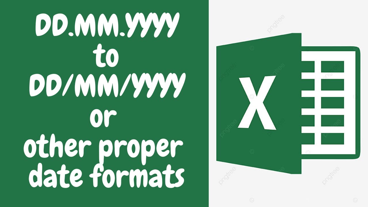 DD.MM.YYYY to DD/MM/YYYY or any proper date format of Excel - YouTube