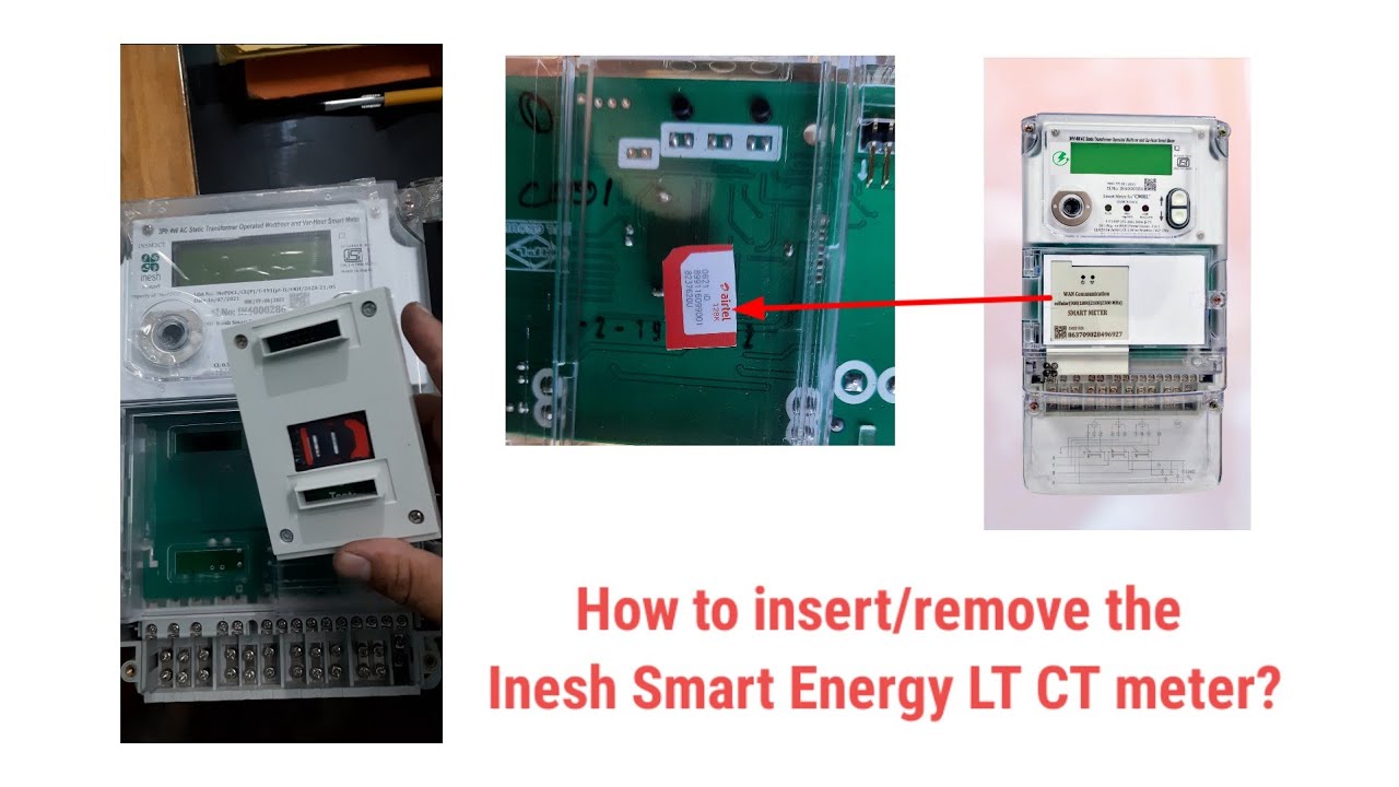 How to remove and insert the sim card in LT CT Inesh Smart Energy Meter ...