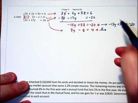 5.2c - Systems of Equations in 3 Variables - part 3a - YouTube