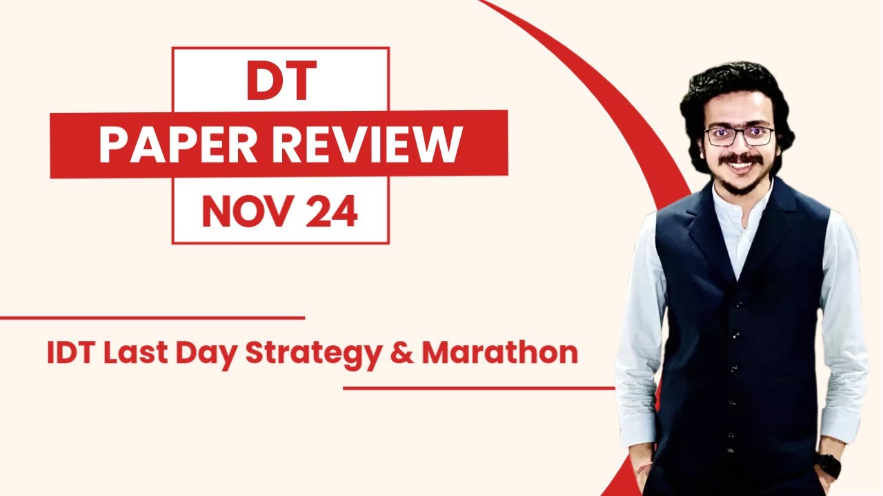 CA FINAL DT NOV 2024 PAPER REVIEW | IDT Strategy & Revision Marathon ...
