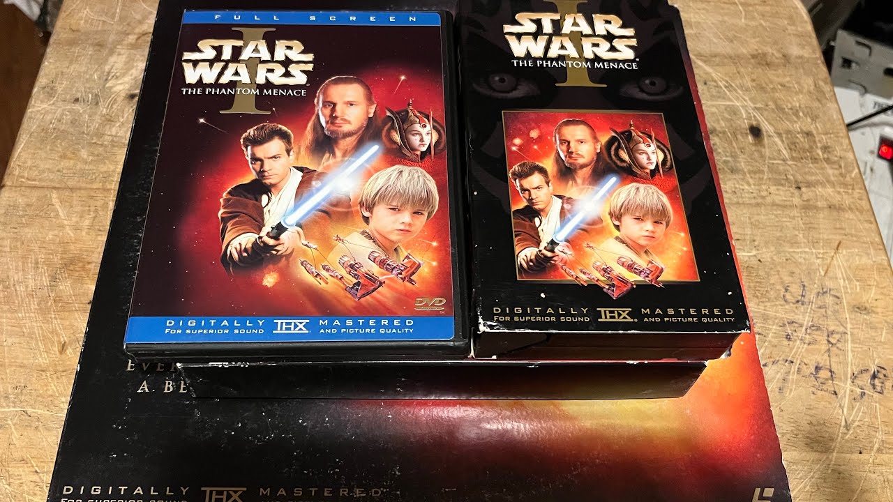 Star Wars The Phantom Menace LaserDisc,VHS and DVD - YouTube