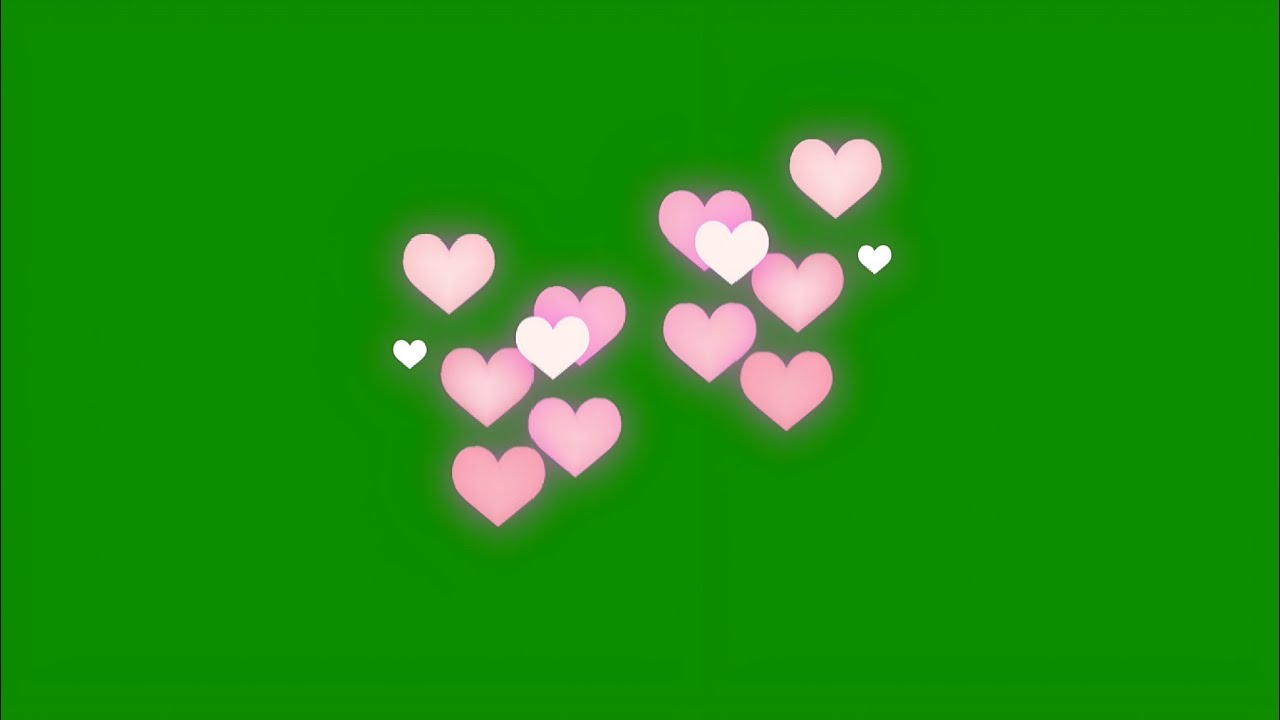 Pink heart effects green screen video download | Dil green screen ...
