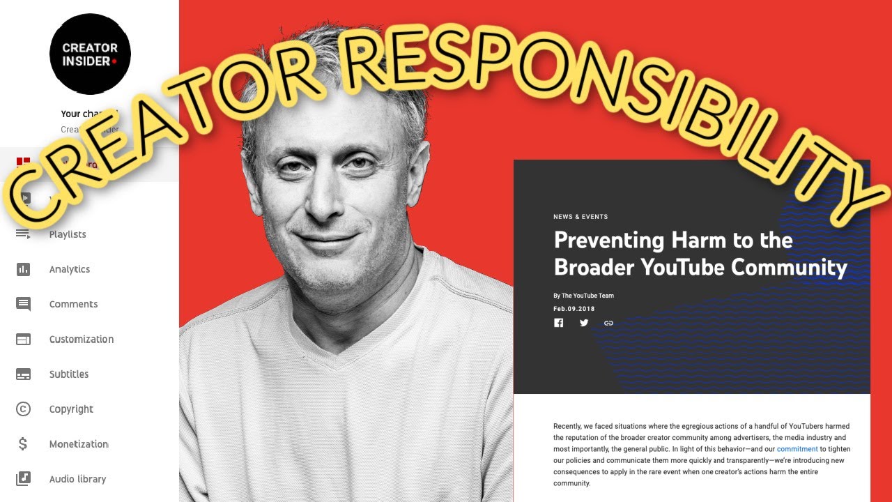 MORE INFO! Creator Responsibility on YouTube - YouTube