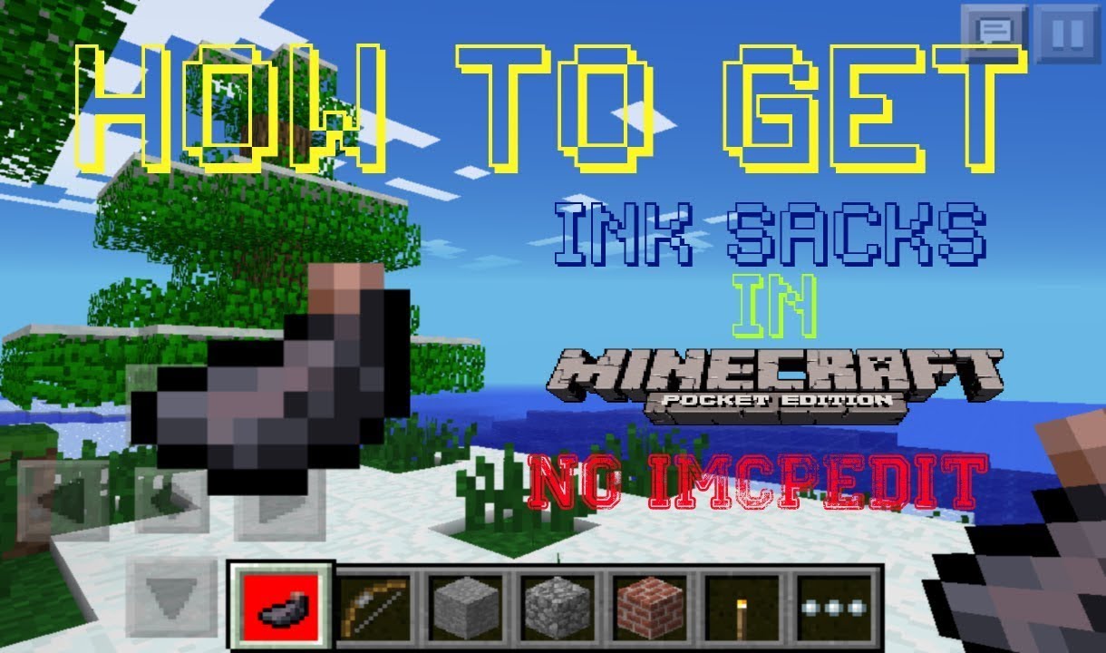 How to get a ink sac in minecraft pe no jailbreak easy - YouTube