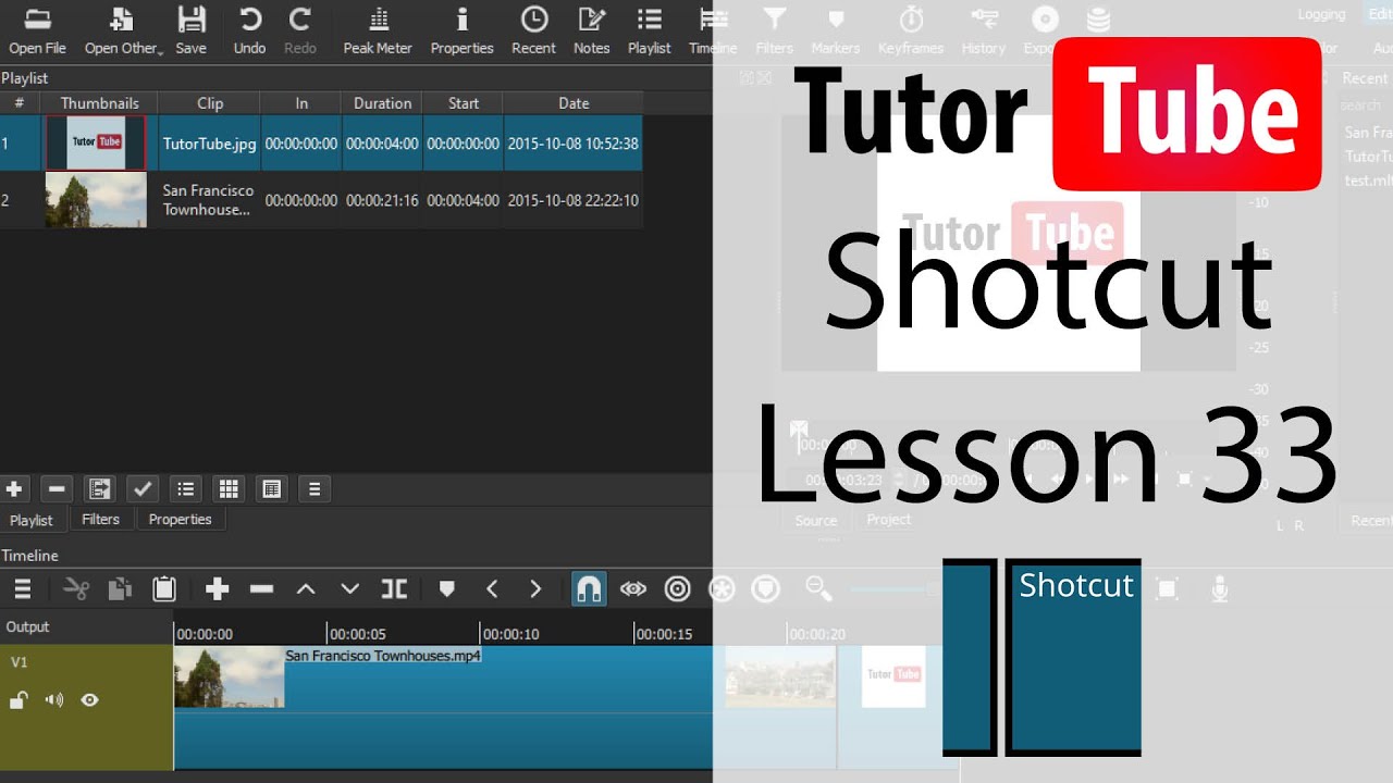 Shotcut Tutorial - Lesson 33 - Setting In and Out Points - YouTube
