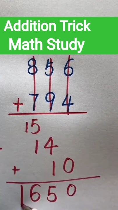 Addition Tricks #addition #basicproblems #mathpuzzle #mathproblem #mathstricks#@Mathstudy-m5x ...