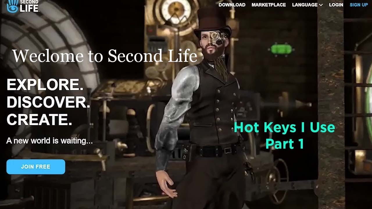 New To Second Life : Hot Keys I Use - YouTube