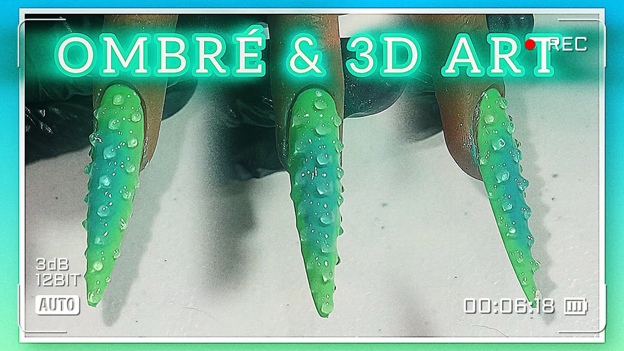 Trendy Nail Design | Ombre | 3D Art - YouTube