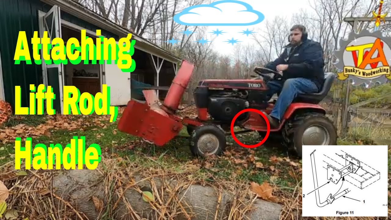 Attaching lift Rod and Handle and Handle Support for Snowblower - YouTube