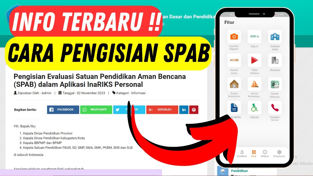 Pengisian Evaluasi Satuan Pendidikan Aman Bencana SPAB | Mudah ...