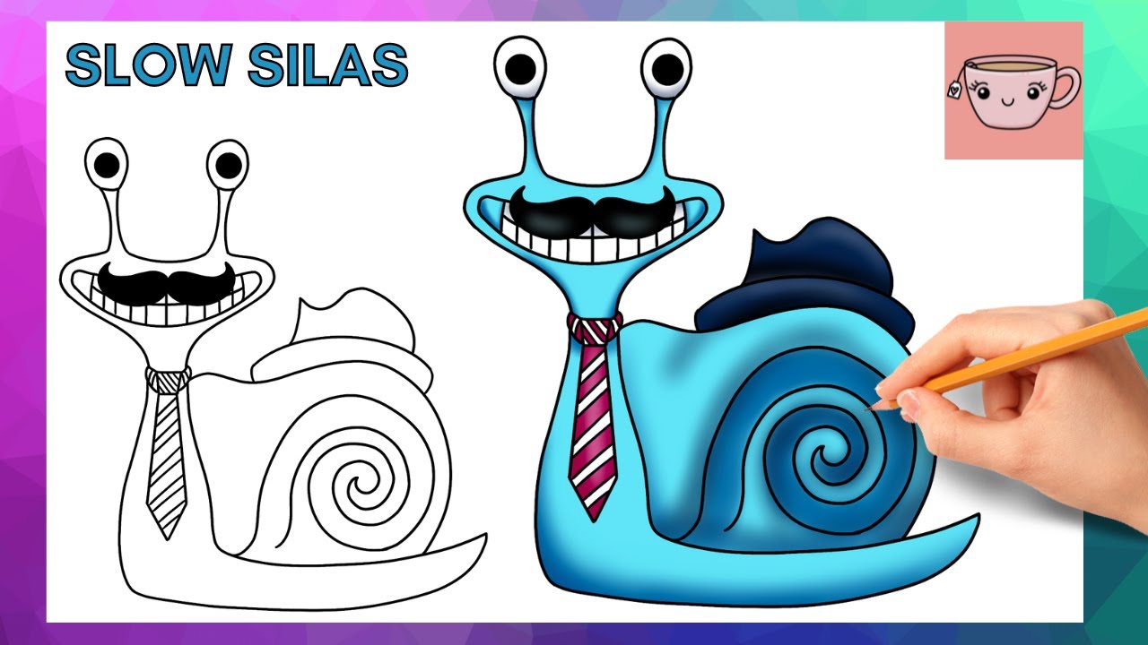 How To Draw Slow Silas - Garten of Banban | Easy Step By Step Drawing ...