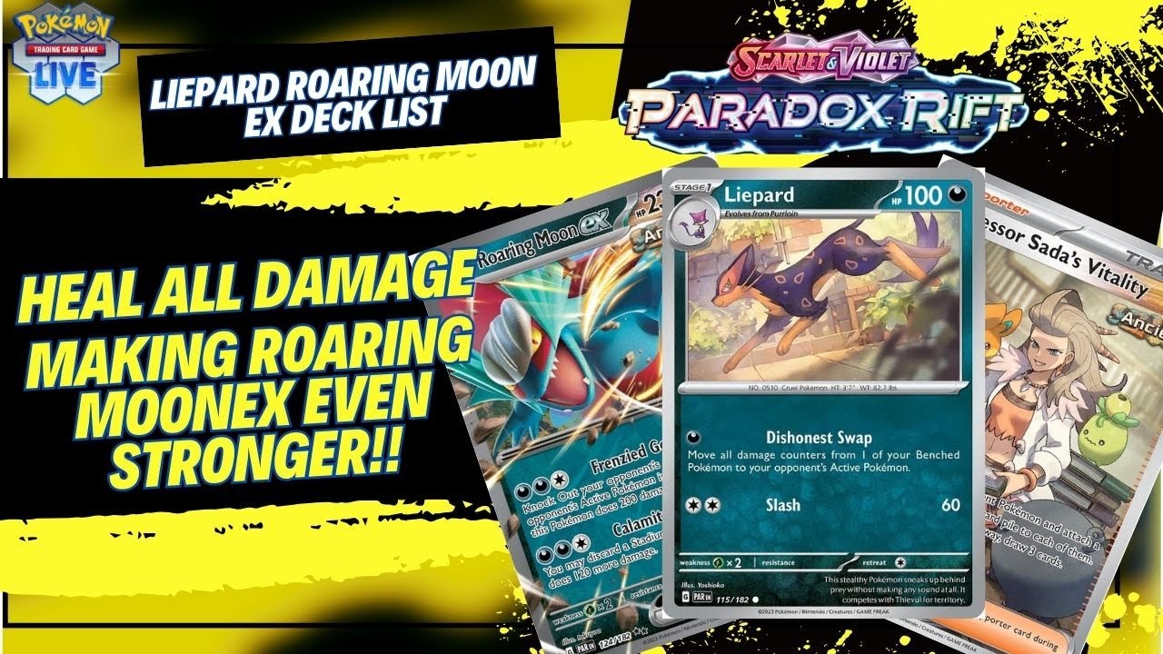 Heal All Damage From Roaring Moon EX Amazing Combo Pokemon TCG - YouTube