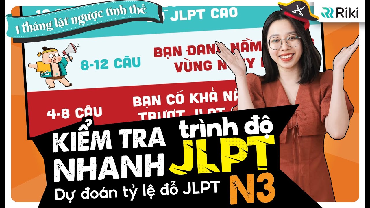 Trắc nhiệm TIẾNG NHẬT JLPT N3 đầy đủ 4 kỹ năng giúp xác định mức độ ...