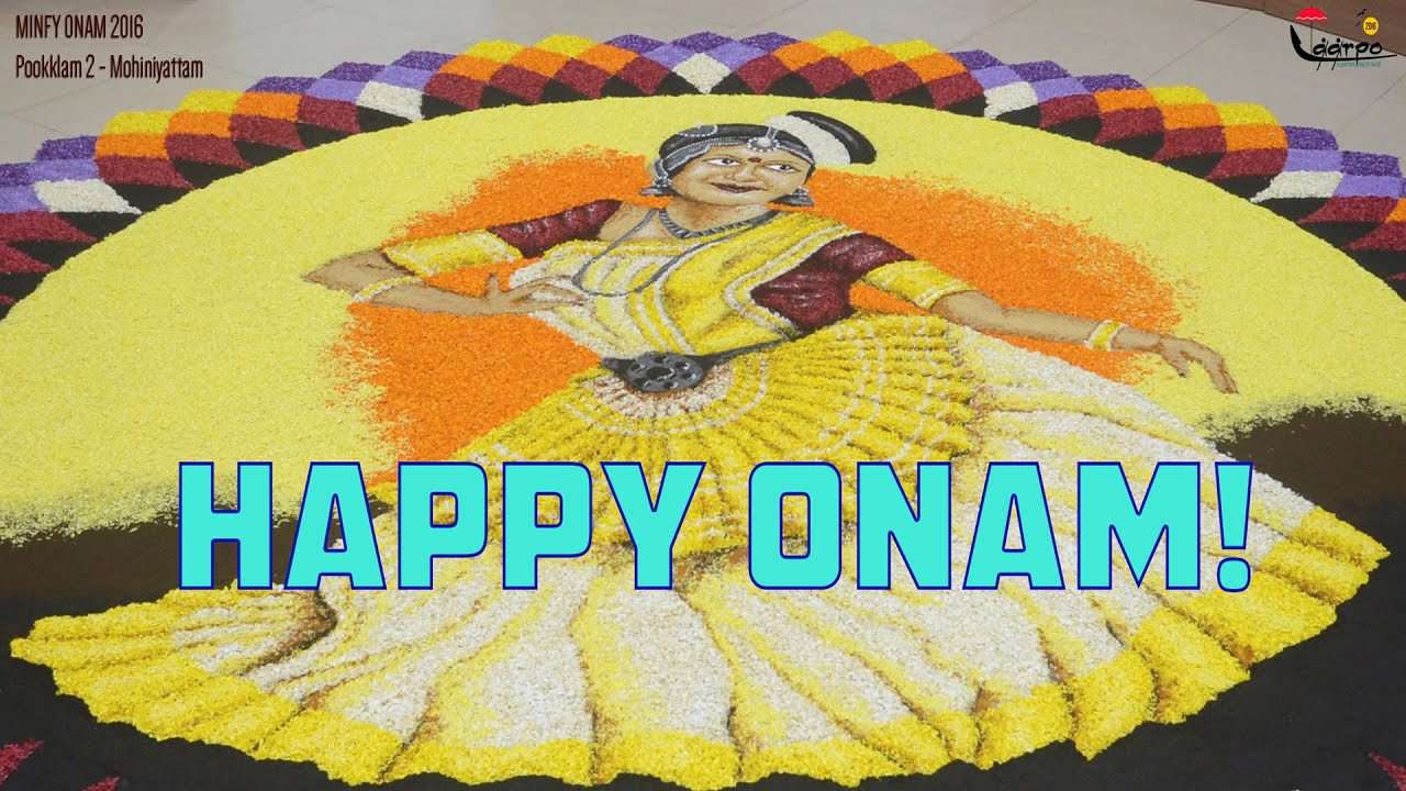 Minfy Onam Aaarpo 2016 - Pookkalam - "Mohiniyattam" - Timelapse - YouTube