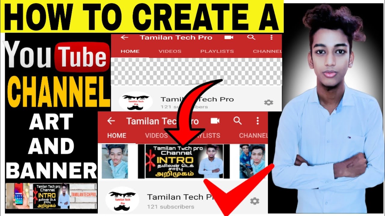 How to Create a Youtube Channel Art And Banner in Tamil Professional ...