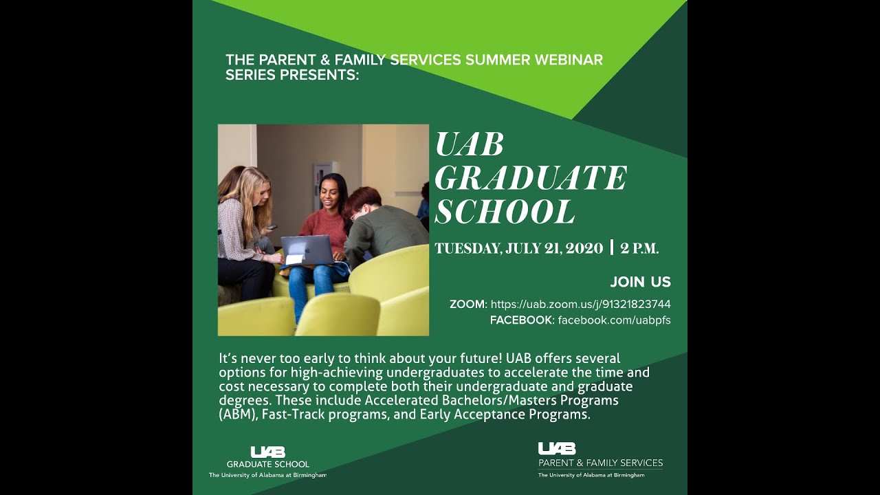 UAB Early Acceptance Program Webinar 2020 - YouTube