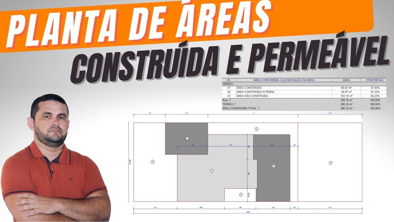 Como fazer PLANTA DE ÁREAS NO REVIT - Área Construída e Permeáveis ...