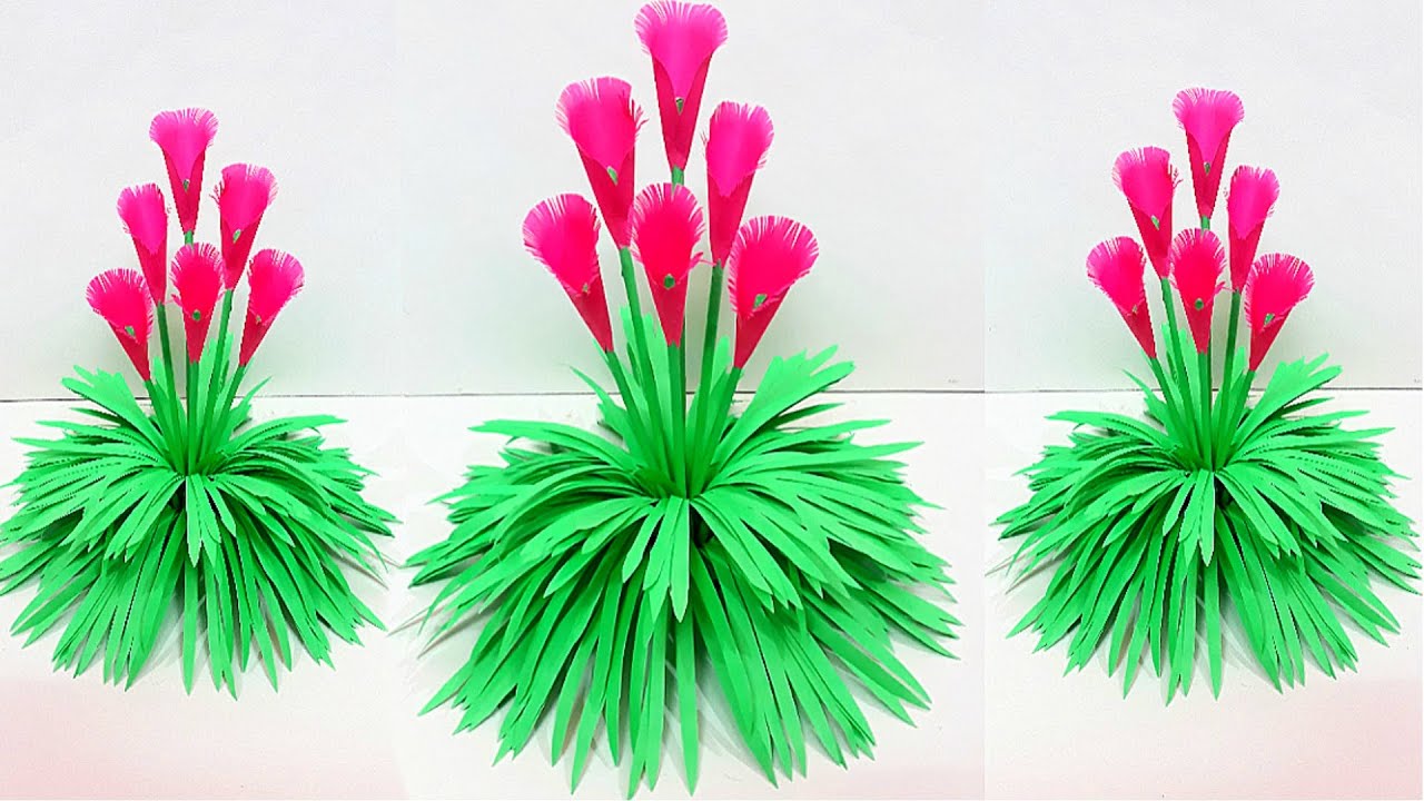 DIY: New flower Guldasta made for room decor |DIY room Decoration idea ...