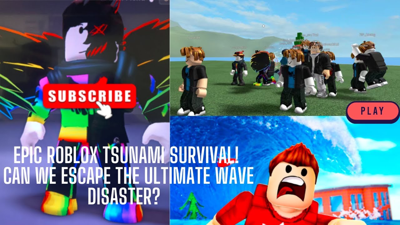 🌊 EPIC ROBLOX TSUNAMI SURVIVAL! Can We Escape the Ultimate Wave ...
