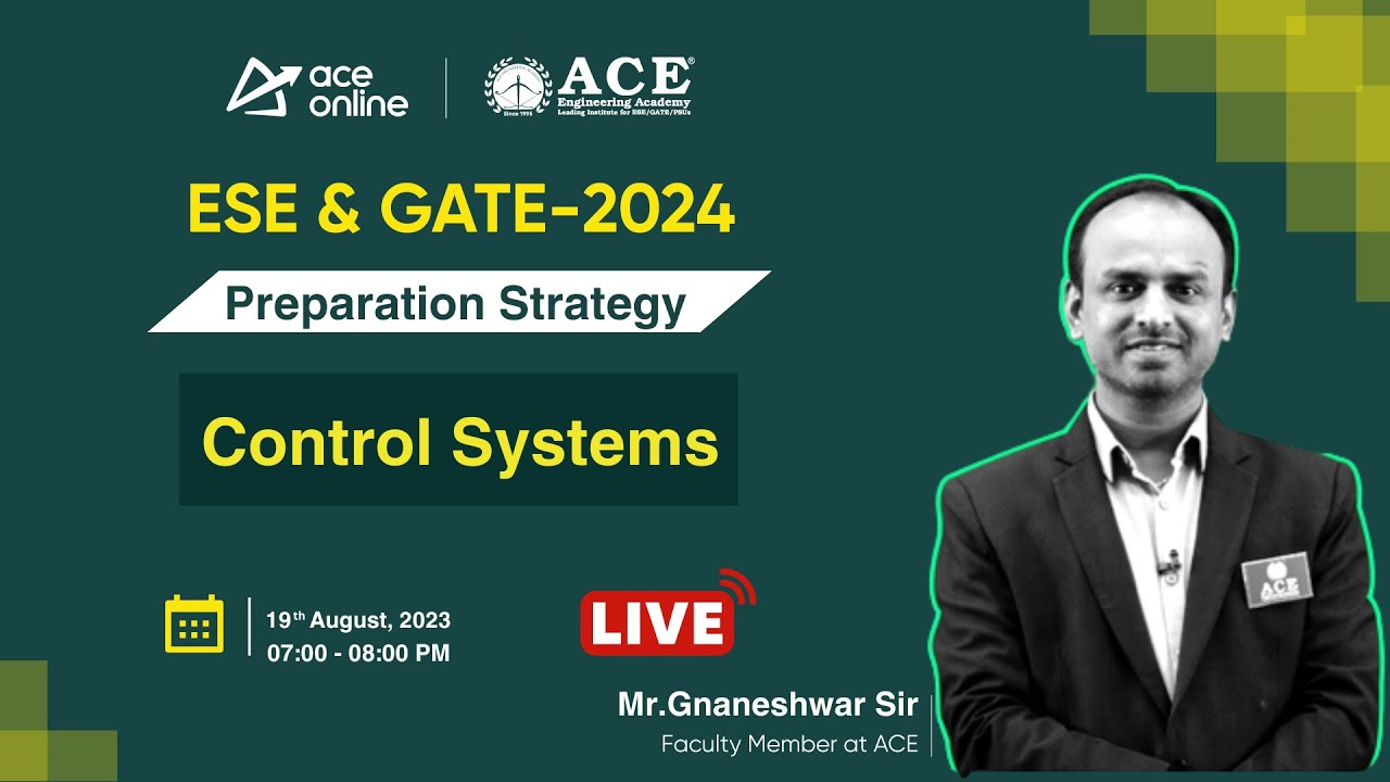 Control Systems | Prepartion Strategy for GATE & ESE 2024 (ECE, EEE ...