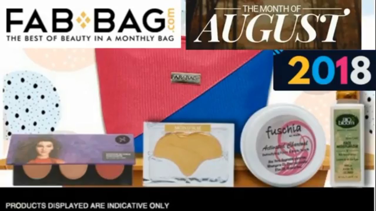 Fag bag August 2018 /unboxing & review /Beauty products @ 599/ - YouTube