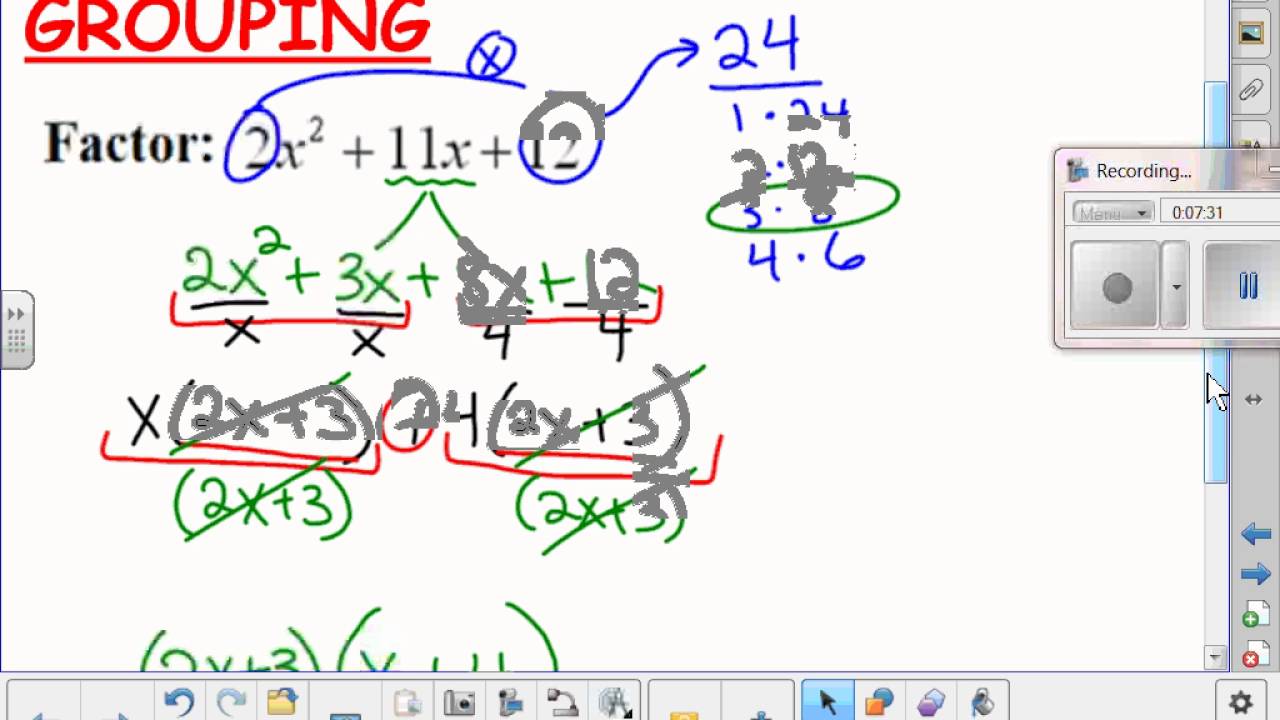 5 Factoring by Grouping - YouTube